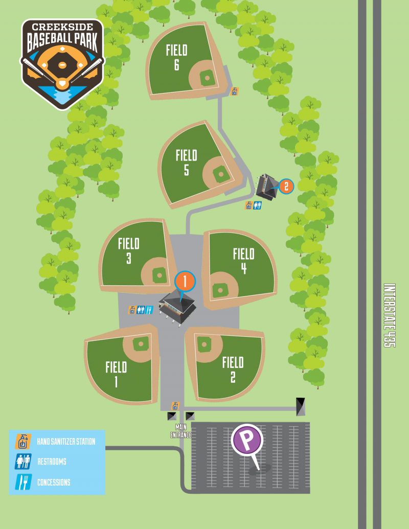 Complex Map - Creekside Baseball Park
